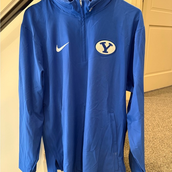Nike | Jackets & Coats | Nike Byu Royal Blue Quarterzip Rain Jacket W ...